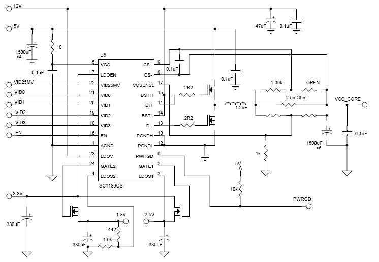 SC1189 | Synchronous DC/DC Converter Dual LDO Controller | Semtech