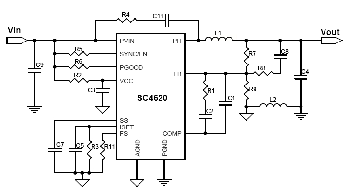 SC4620 | FET Synchronous Step down DC/DC Regulator | Semtech
